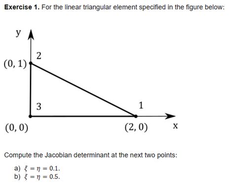 Solved Exercise 1 For The Linear Triangular Element