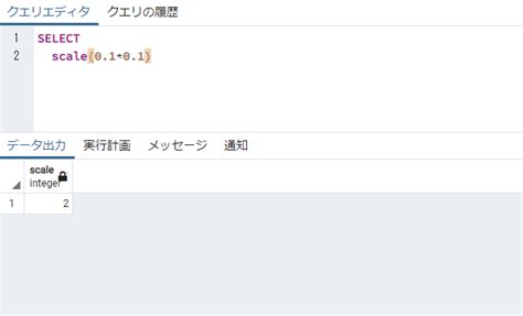 postgresql 小数部の桁数を取得する mebee