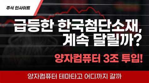 한국첨단소재 주가 급등 양자컴퓨터 테마타고 어디까지 갈까 주가 차트 분석 And 전망 ” 한국첨단소재 한국첨단소재주가
