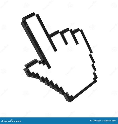 Hand Cursor Pointer Stock Illustration Illustration Of Render 78916351