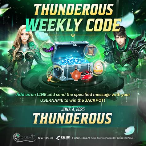 Cabal ⚡⚔️ Weekly Code Of Week 1 Thunderous Weekly Code ⚔️⚡ Feel The Rumble Ride The Storm