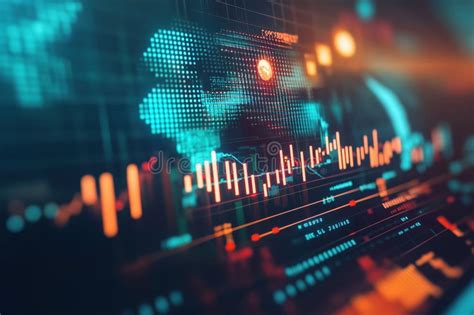Digital Financial Data Visualization With Graphs And World Map Stock Image Image Of Business