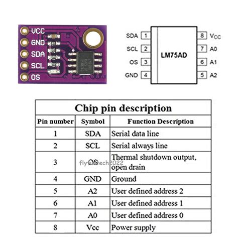 10pcs Lm75a Cjmcu 75 Temperature Sensor Module Digital I2c Interface For Arduino Ebay