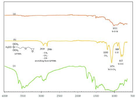 Ftir Of A Untreated Nmpcb B 3 Glycidyloxypropyltrimethoxysilane Download Scientific