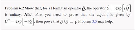 Solved Problem 62 Show That For A Hermitian Operator Q
