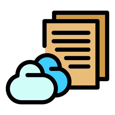 Premium Vector Content Data Cloud Icon Outline Content Data Cloud