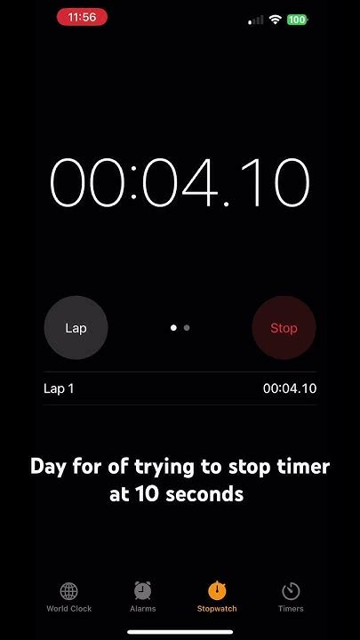 Day Four Trying To Stop Timer At 10 Seconds Youtube