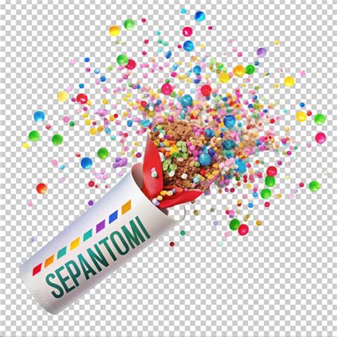 Exploding Party Popper With Serpantin And Serpantin Premium Ai Generated Psd