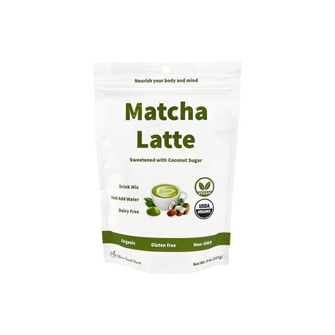 Organic Matcha Latte Powder 8oz227g Sweetened With Coconut Sugar