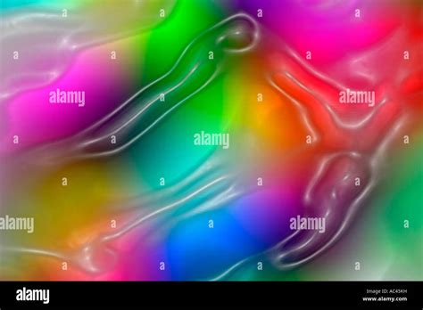 Coloured Psychedelic Patterns Motifs Psychédéliques Colorés Stock