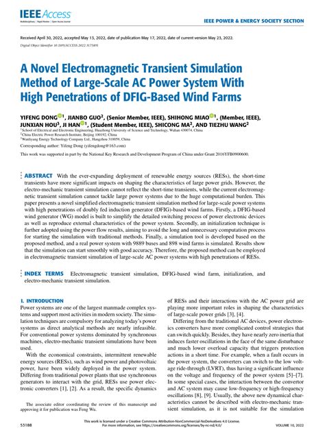 Pdf A Novel Electromagnetic Transient Simulation Method Of Large