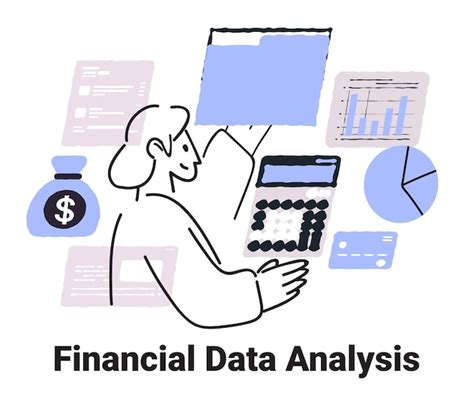 Premium Vector Financial Data Analysis Concept With Charts Calculator