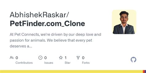 GitHub AbhishekRaskar PetFinder Com Clone At Pet Connects We Re Driven By Our Deep Love And
