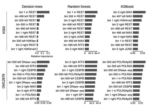 Ranking Of Top 10 Important Features For The Prediction Of Rad21 Download Scientific Diagram