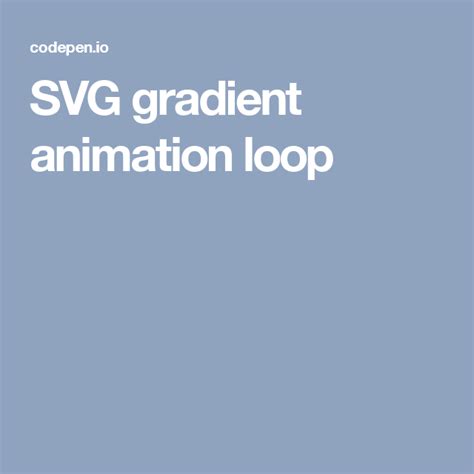 Svg Gradient Animation Loop