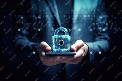 premium ai image cybersecurity and privacy concept of data protection