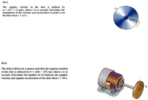 Get Answer 16 1 The Angular Velocity Of The Disk Is Defined By ω