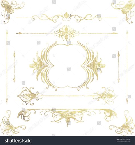 Collection Ornate Design Elements Vintage Vector Stock Vector Royalty Free 245213296