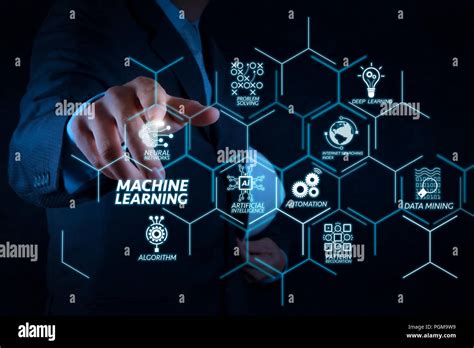 machine learning technology diagram with artificial intelligence ai