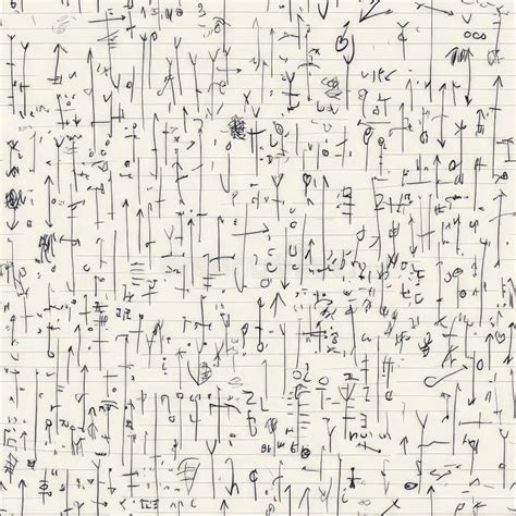 A Notebook Style Handwriting Pattern With Random Words Arrows And