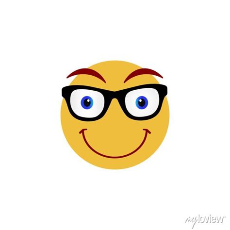 Smiley Face Emoticon Emoji Icons Isolated On White Background • Wall