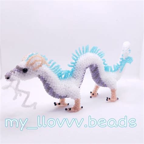 китайский дракон из бисера Бисер Бисероплетение аборигенов Амигуруми