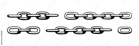 Chain As Symbol Of Unity And Cooperation Sketch Of Metal Chains