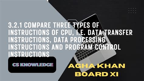 321 Compare Three Types Of Instructions Of Cpu Agha Khan Board Akueb Cs Knowledge Youtube