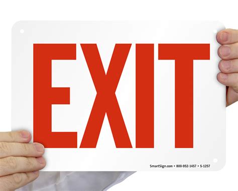 Printable Exit Signs