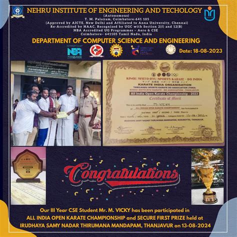 Nehru Institute Of Engineering And Technology Department Of Computer Science Engineering Happy