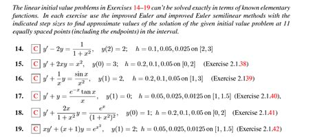 Solved The Linear Initial Value Problems In Exercises 1419