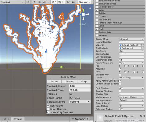 unity particle 粒子系统 制作闪电放电效果 半仁 博客园
