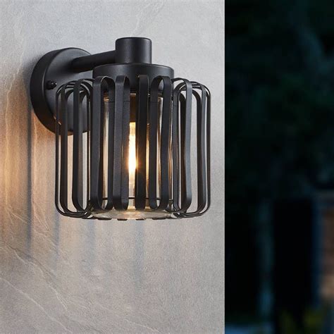 Schwarze Industrielle Außenleuchte Aluminium Rebecca Ip65 Lampengigantde