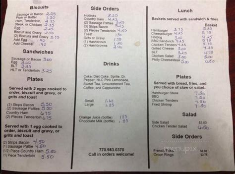Menu Of Weezies Kitchen In Gainesville Ga 30506