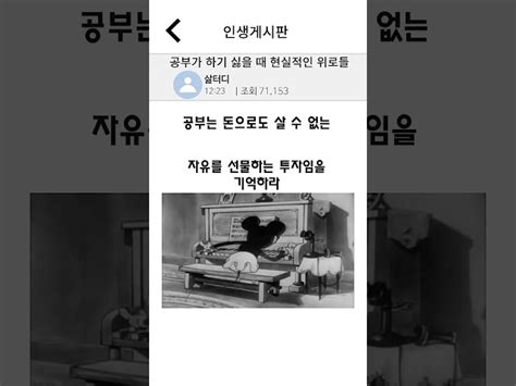 공부하기 싫을 때 교훈 위로