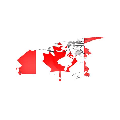 Canada Flag Map Png