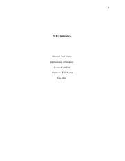 WH Framework 2 Docx 1 WH Framework Babe Full Name Institutional Affiliation Course Full