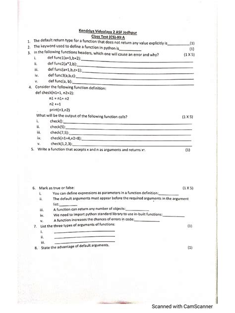 Class 12 Python Worksheet Pdf