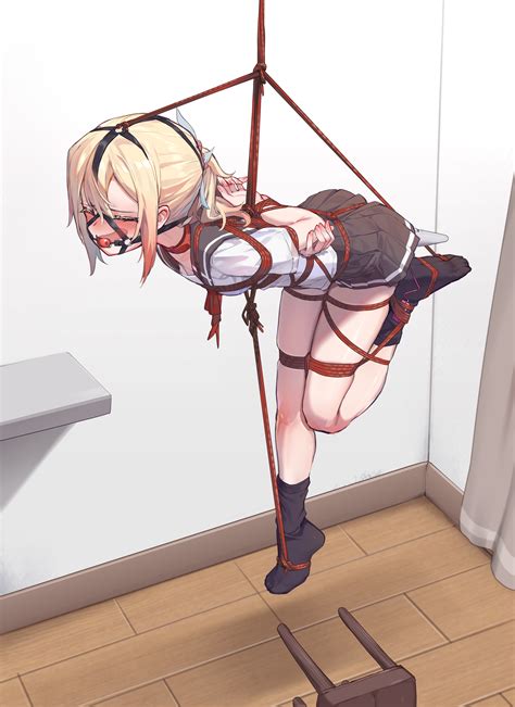 Rule 34 Absurdres Arms Behind Back Ball Gag Blonde Hair Bondage
