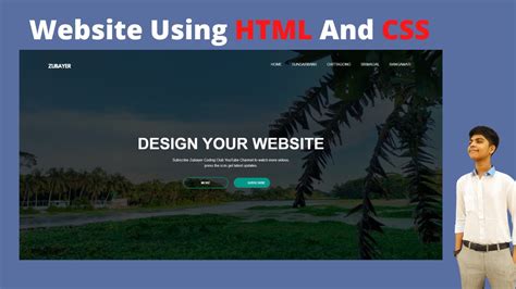 How To Make Website Using Html And Css Website Design With Html And Css By Zubayer Coding Club