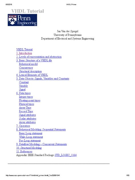 Vhdl Primer Pdf Array Data Type Data Type