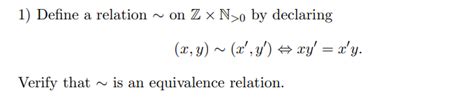 Solved Define A Relation On ZN By Declaring Chegg