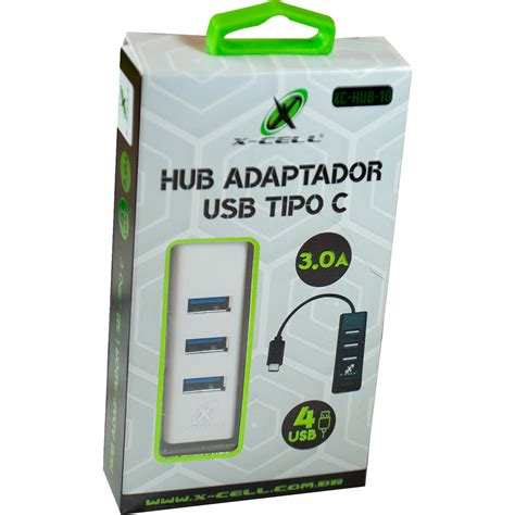 Hub Adaptador Xc Hub Usb Usb Tipo C Branco Flex Mundomax