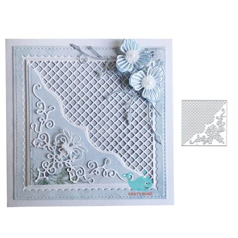Grid Frame Background Cutting Dies Scrapbooking St Grandado
