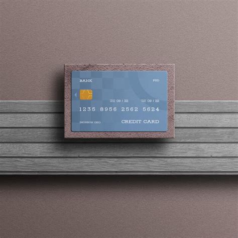 플라스틱 신용 카드 또는 직불 카드 모형 프리미엄 Psd 파일
