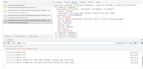 come verificare un indirizzo in react con open street map recensioni