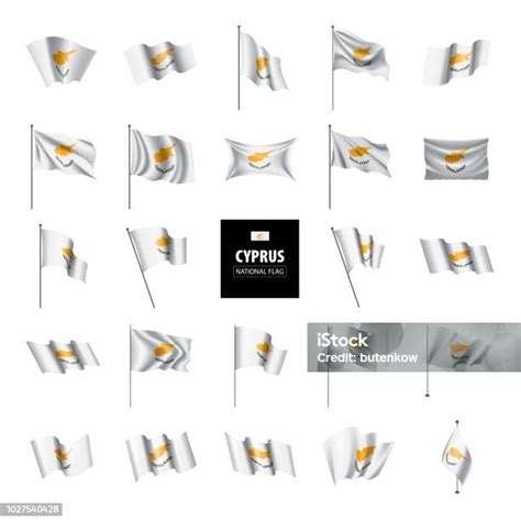 사이 프 러 스 플래그 흰색 배경 벡터 일러스트 레이 션 0명에 대한 스톡 벡터 아트 및 기타 이미지 0명 3차원 형태 개념 Istock