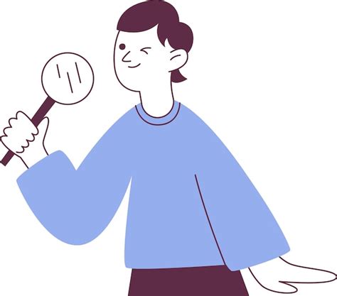 Premium Vector School Boy With Magnifying Glass