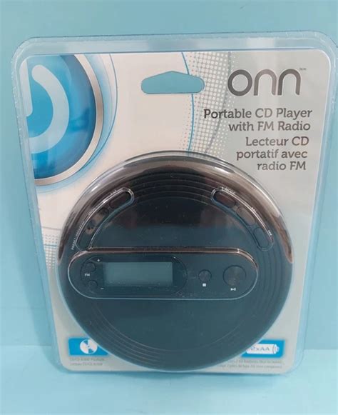 Onn Portable Cd Player With Fm Radio Cd Cd R Cd Rw Playback New