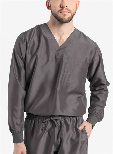 Mens Long Sleeve Scrub Top Tiscrubs